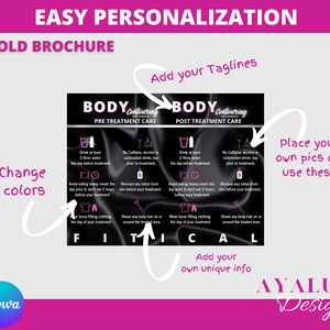 Body Sculpting Brochure, Printable Care Guide for Body Contouring or ...
