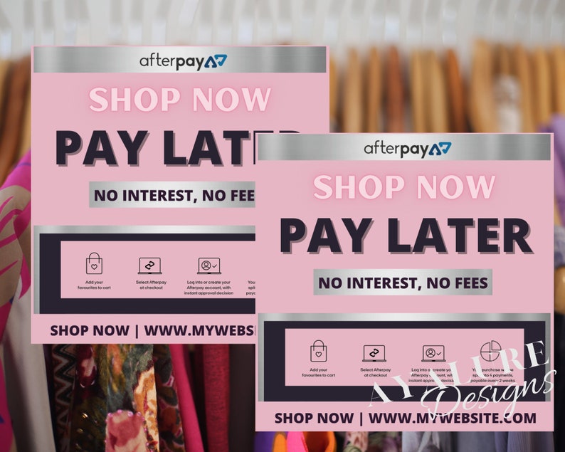 Afterpay Flyer, Social Media Flyer, Instagram Flyer, DIY Canva Template ...