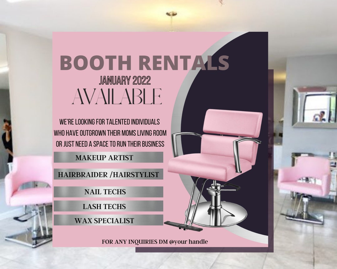 Booth Rental Flyer, D.I.Y Canva Booth for Rent Flyer Template. Editable ...