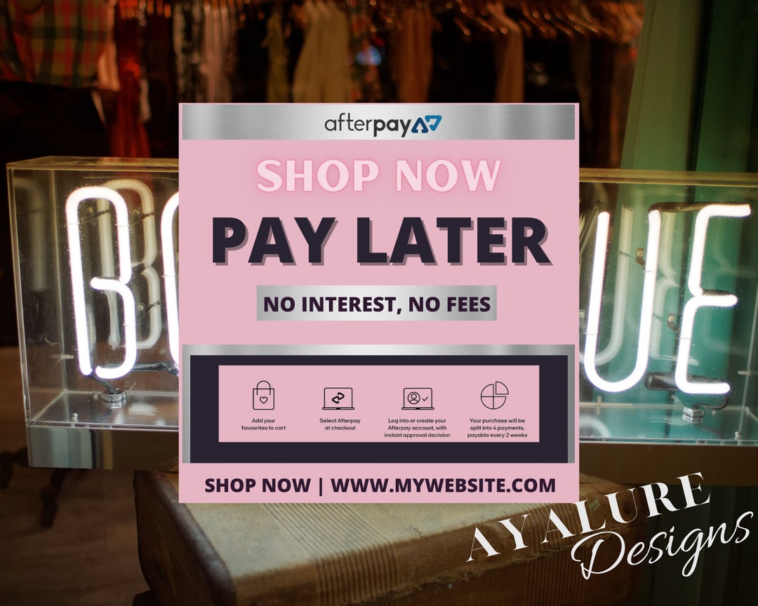 Afterpay Flyer, Social Media Flyer, Instagram Flyer, DIY Canva Template ...
