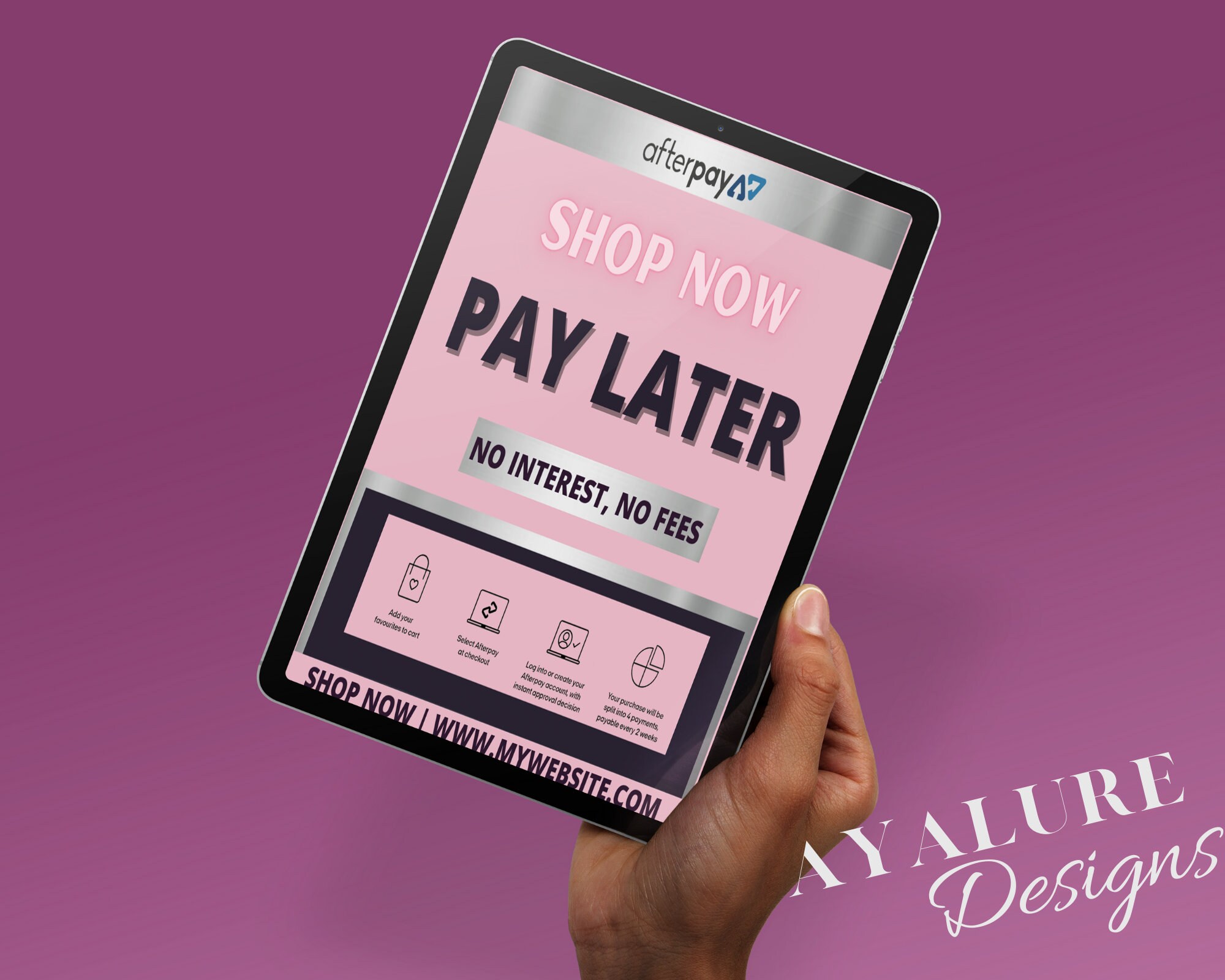 Afterpay Flyer, Social Media Flyer, Instagram Flyer, DIY Canva Template ...