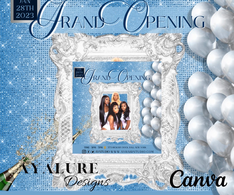 Grand Opening Flyer Editable Social Media Post Shop Opening - Etsy