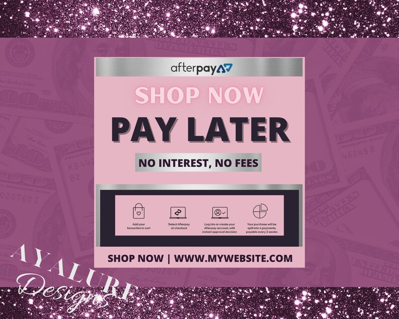 Afterpay Flyer, Social Media Flyer, Instagram Flyer, DIY Canva Template ...