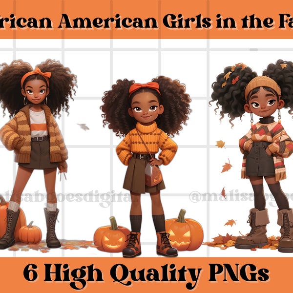 African American Fall Clipart - Etsy
