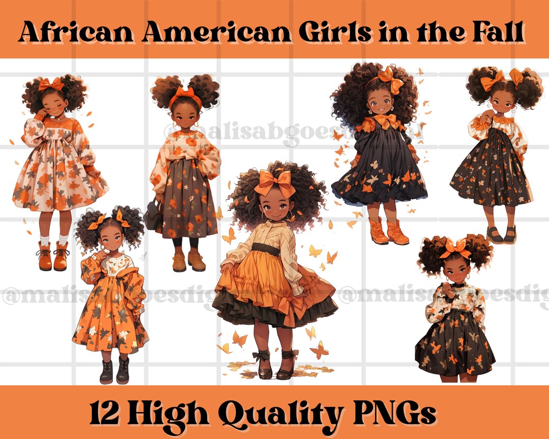 Little Black Girl Clipart PNG, Black Girl Clipart African American ...