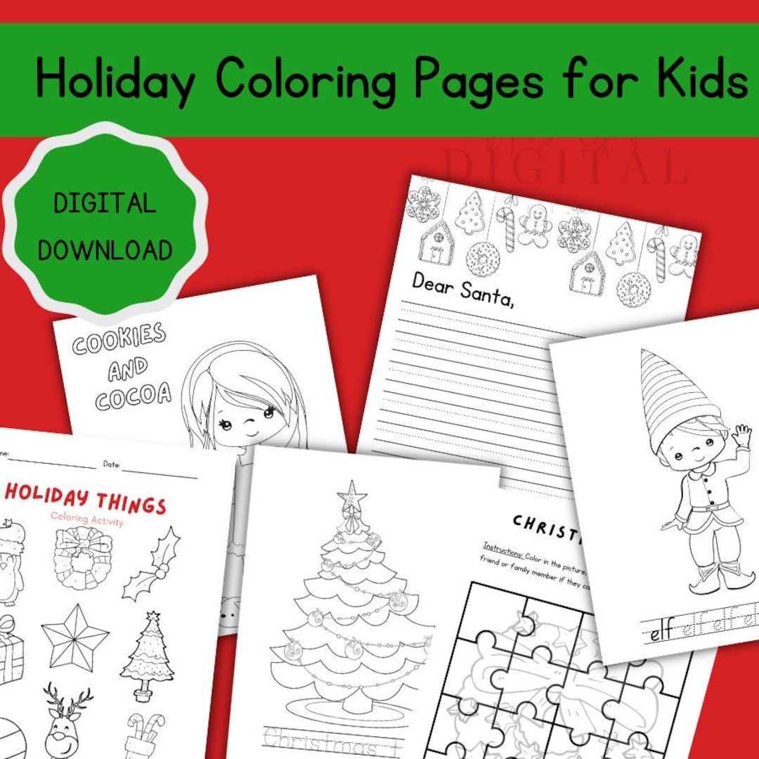 20 Christmas Coloring Pages|printables| Christmas Games| Christmas ...