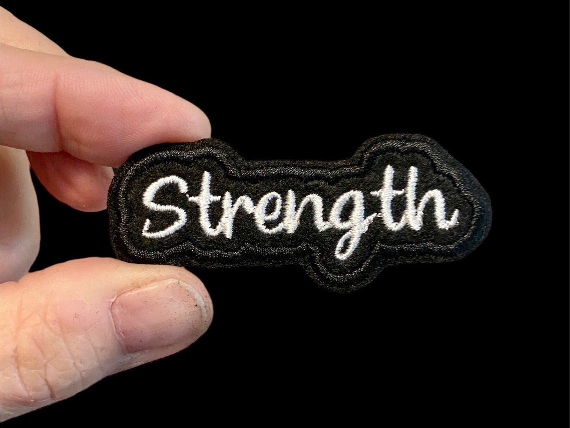 Strength Embroidered Iron-on Patch - Etsy