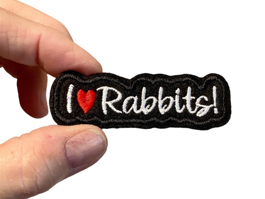 I Love Rabbits! Embroidered Iron-on Patch - Etsy