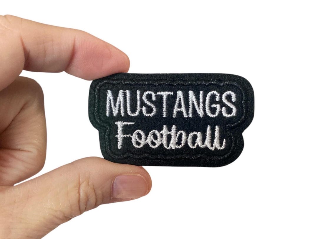 Mustangs Football Iron on Patch: Embroidered Team Spirit - Etsy