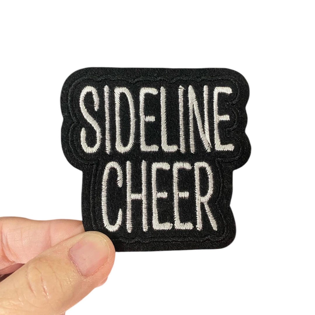 SIDELINE CHEER Iron-on Patch – 3" Embroidered Cheer Patch – Perfect for ...