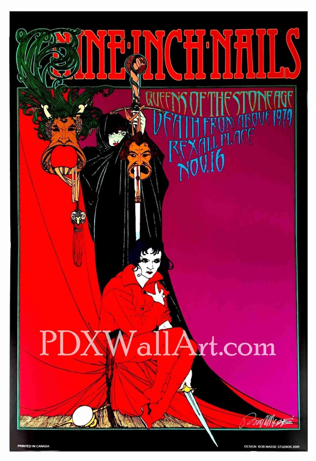 Nine Inch Nails ORIGINAL Handbill 6 X 4 Edmonton Concert Poster Artist ...