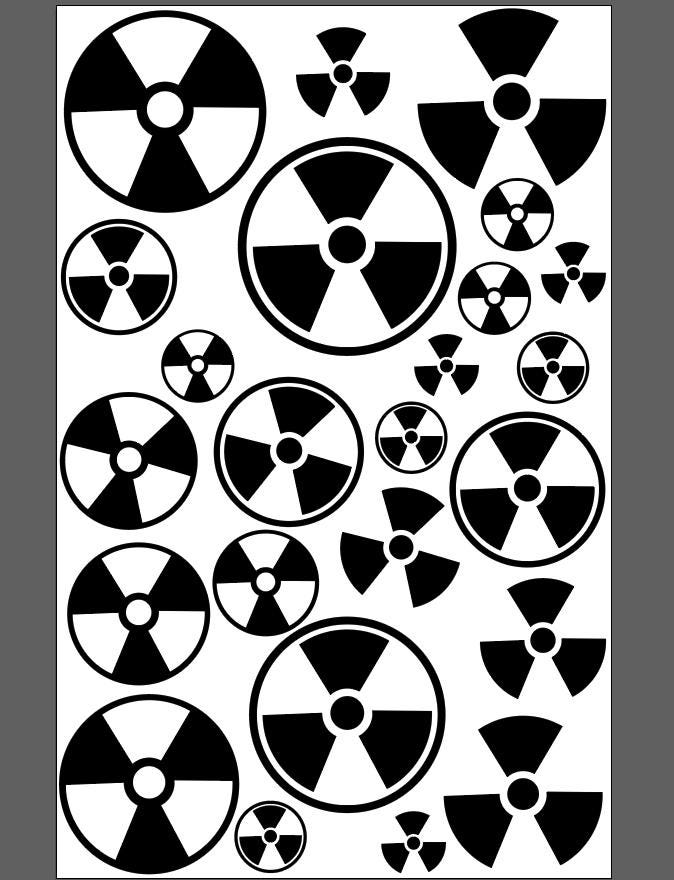 Radiation 7x11" Stencil Digital Download Vector File - Etsy