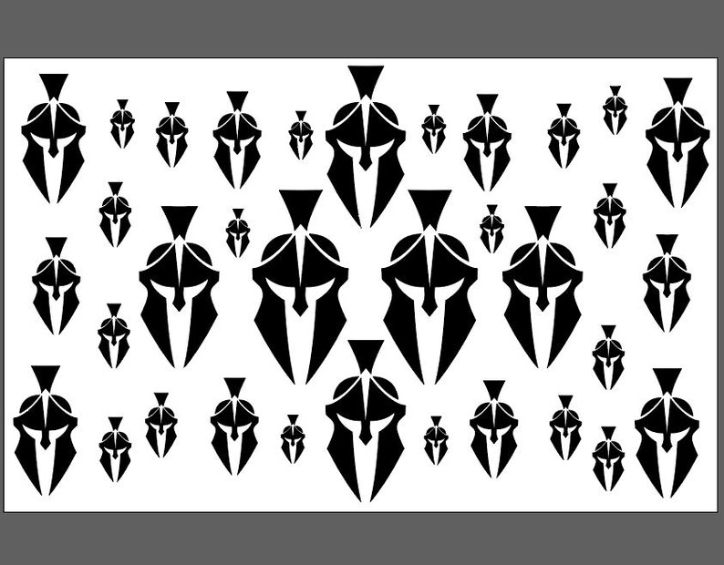 Spartan Helm 3 7x11" Stencil Digital Download Vector File - Etsy