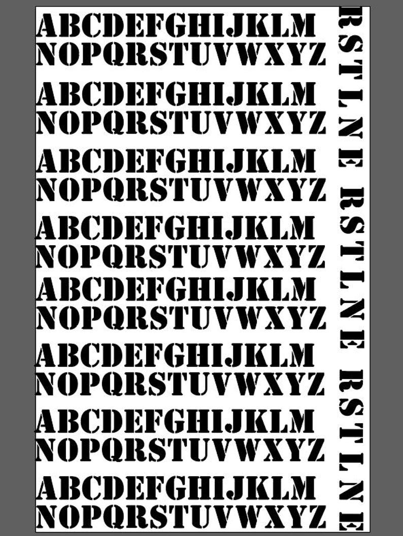 Stencil Font 7x11" Stencil Digital Download Vector File - Etsy