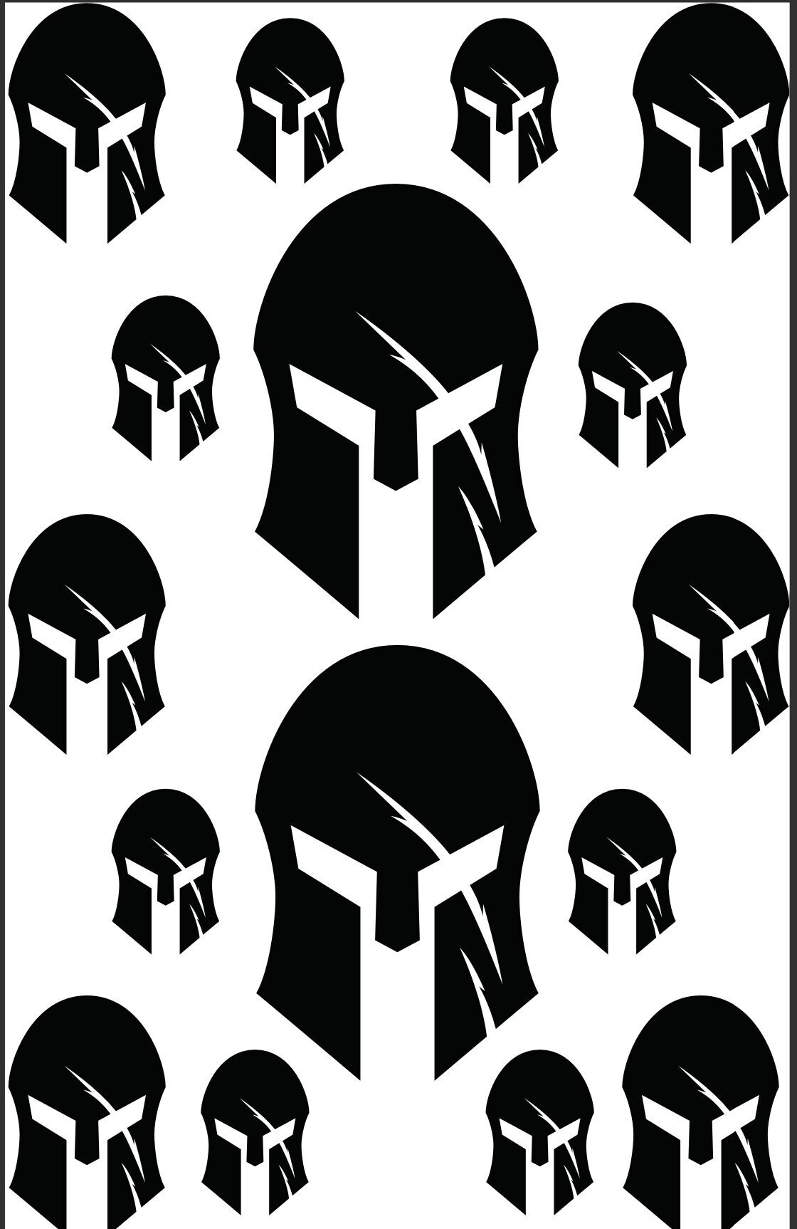 Spartan Helmet Stencil 7x11" Digital Download Vector File - Etsy