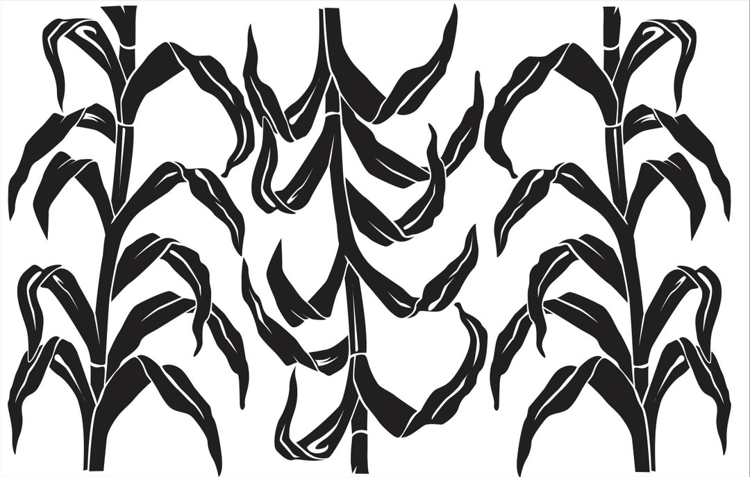 Corn Field Stencil 7x11" Digital Download Vector File - Etsy