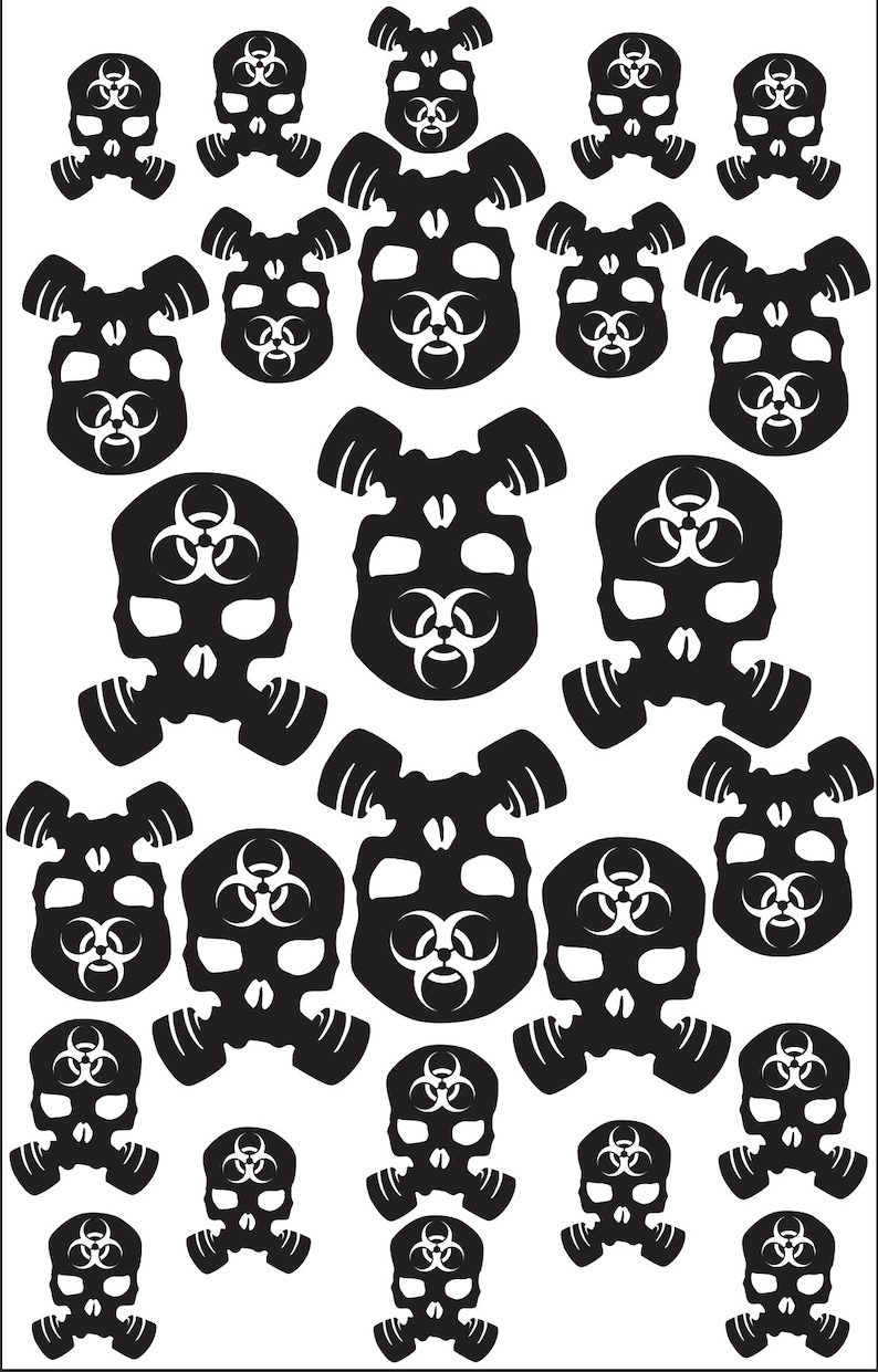Biohazard Skull Gas Mask Digital Download Vector File for Stencils - Etsy