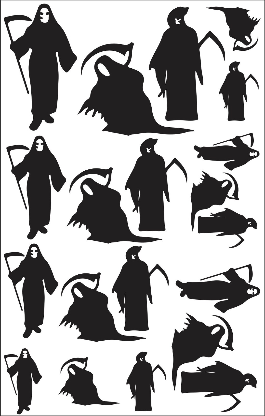 Grim Reaper Design No.1 Digital Download Vector File 7x11" Stencil - Etsy