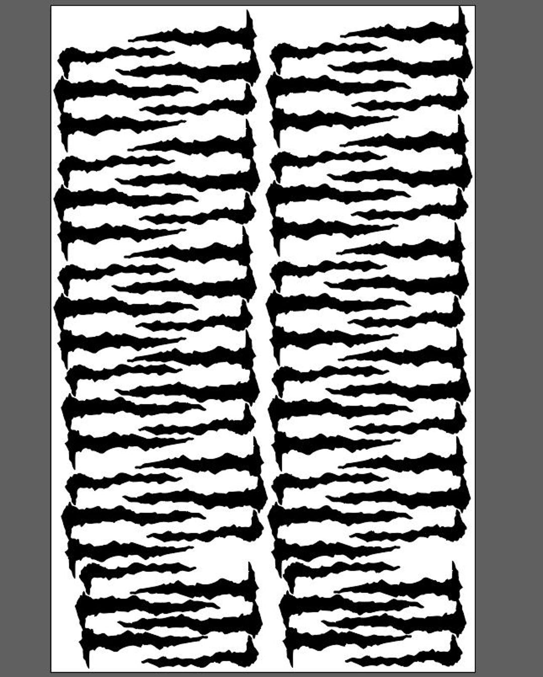 Monster Scratches 7x11" Stencil Digital Download Vector File - Etsy