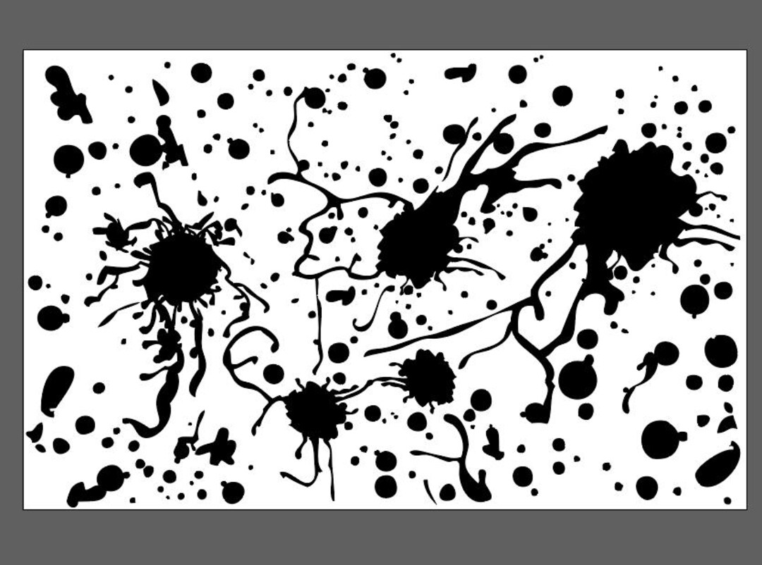 Blood/ Paint Splatter 1 7x11" Stencil Digital Download Vector File - Etsy
