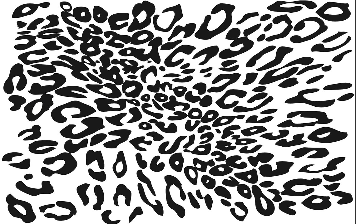 Leopard Print 7"x11'' Digital Vector File Download for Stencils - Etsy