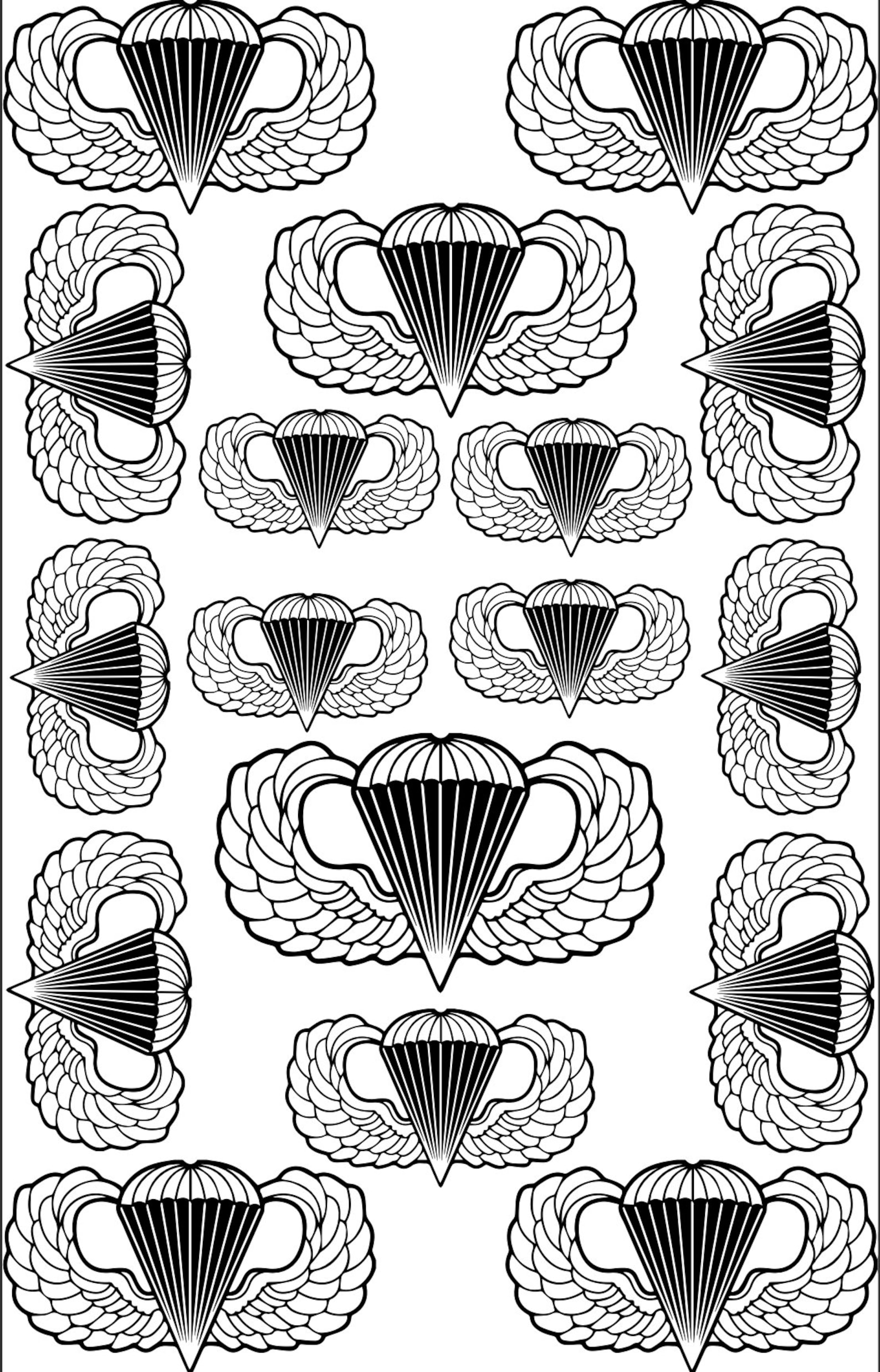 Airborne Infantry Digital Vector File Download for Stencils 7x11" - Etsy