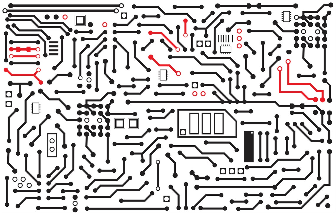 Circuit Board 7x11" Stencil Digital Download Vector File - Etsy