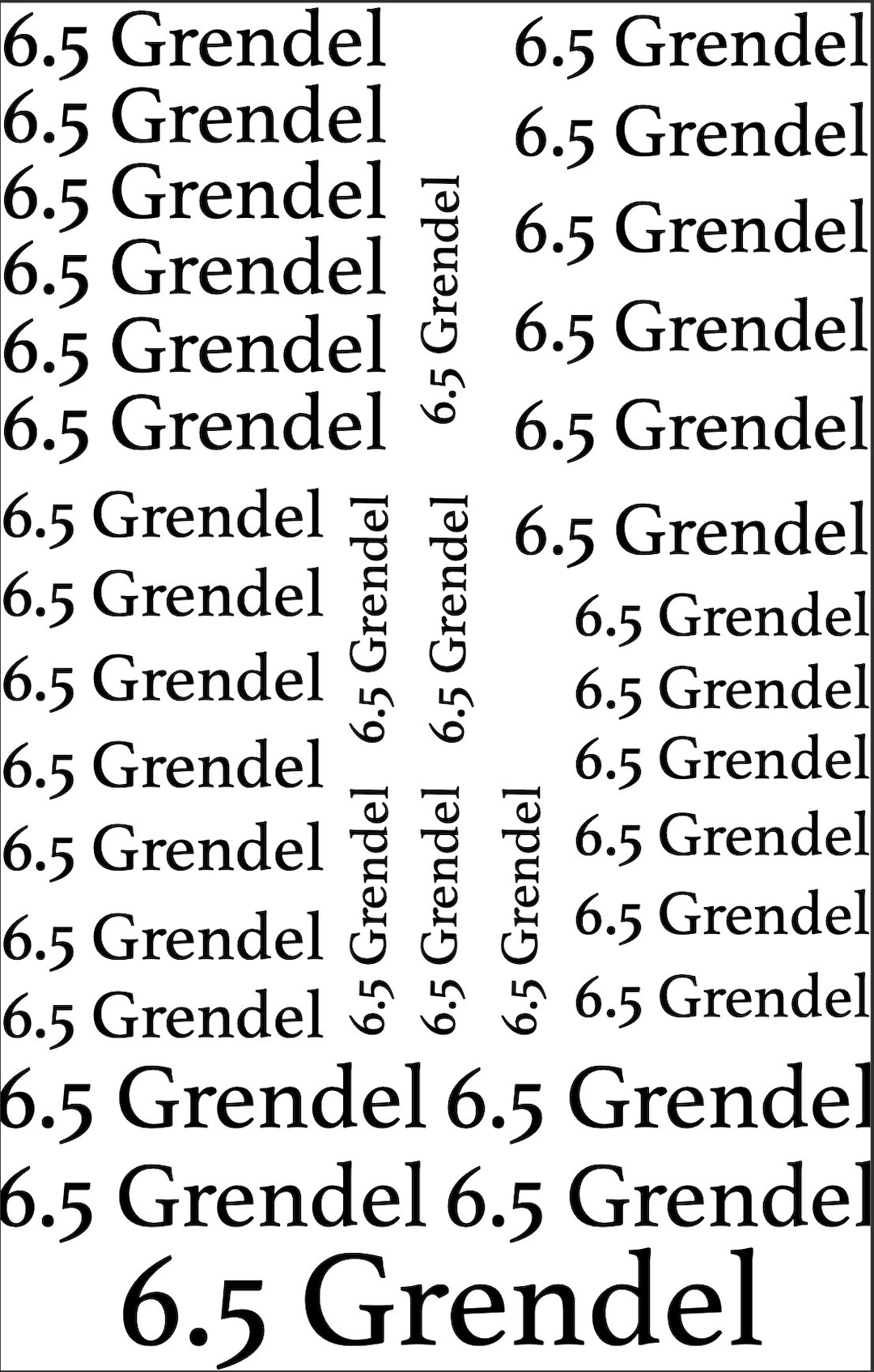 6.5 Grendel Design 7x11" Stencil Digital Download Vector File - Etsy