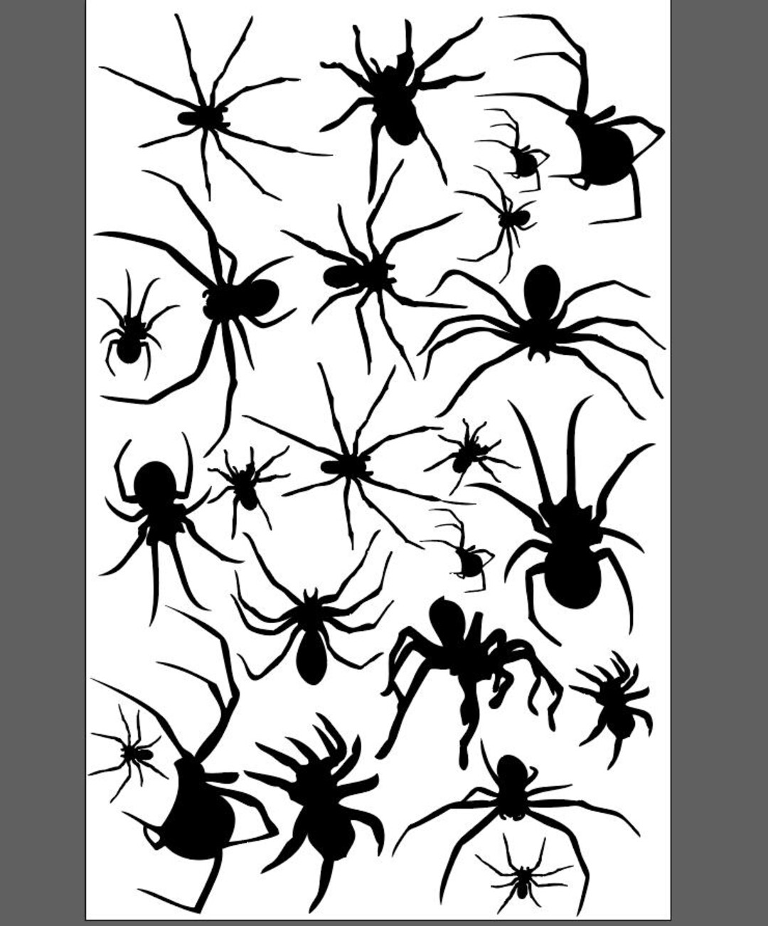 Spiders 2 7x11" Stencil Digital Download Vector File - Etsy