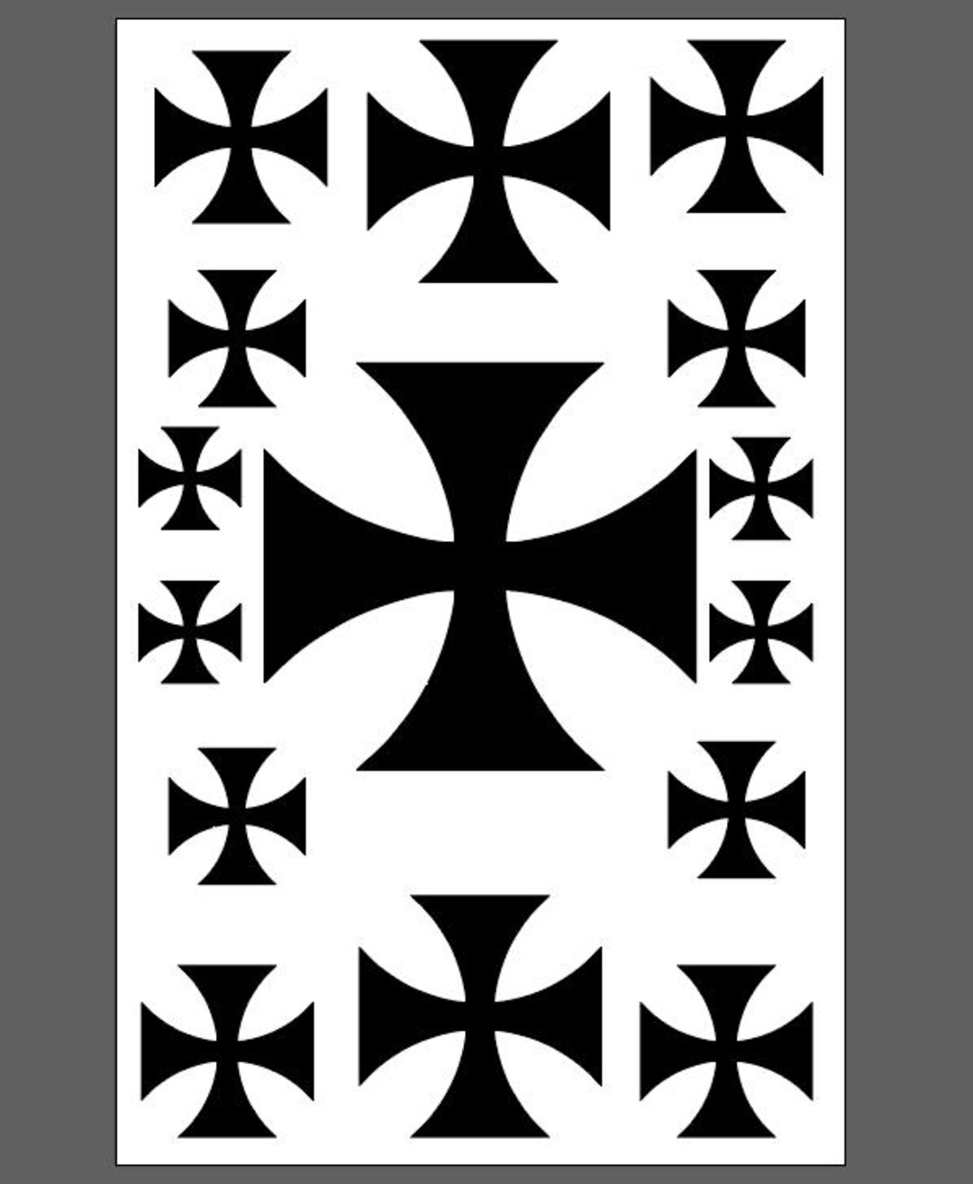 Crusader Cross 7x11" Stencil Digital Download Vector File - Etsy