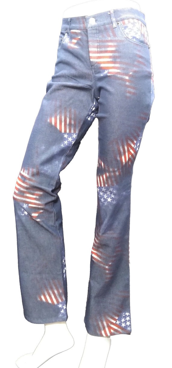 vintage american flag jeans - Gem