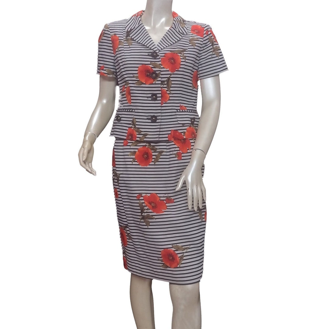 Rickie Freeman for Teri Jon Nieman Marcus Cropped Blazer Skirt - Etsy