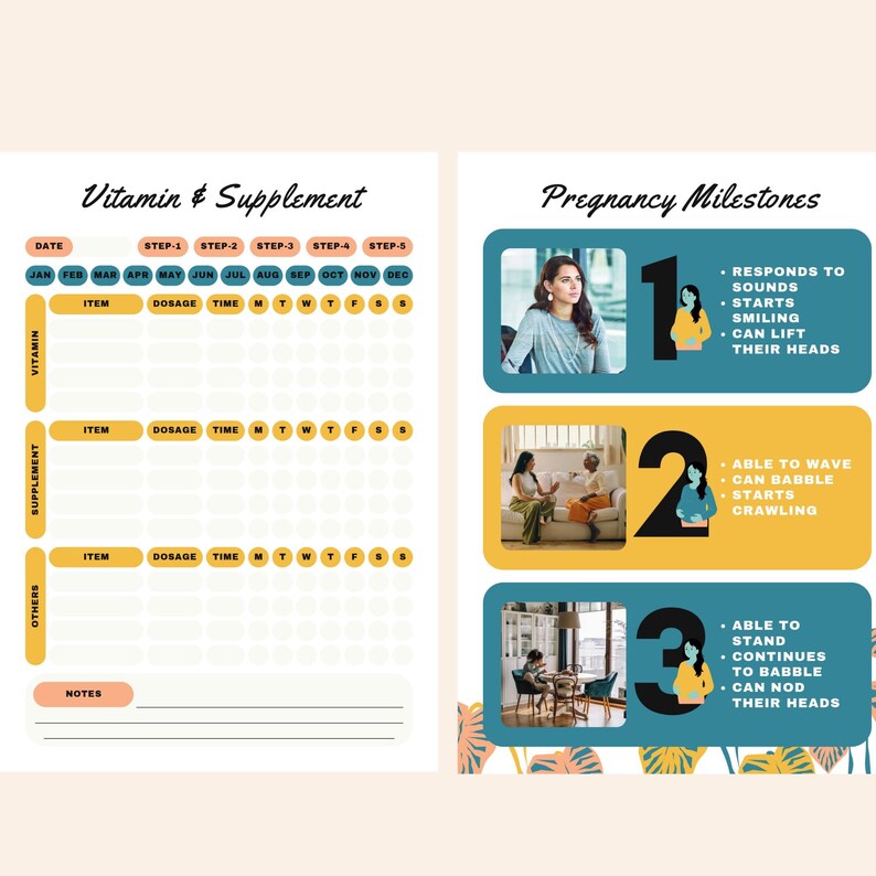 Pregnancy Planner Bundle - Printable Templates for First-time Moms ...