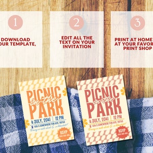 EDITABLE Neighborhood Block Party Invite, Bbq Picnic Summer Party ...