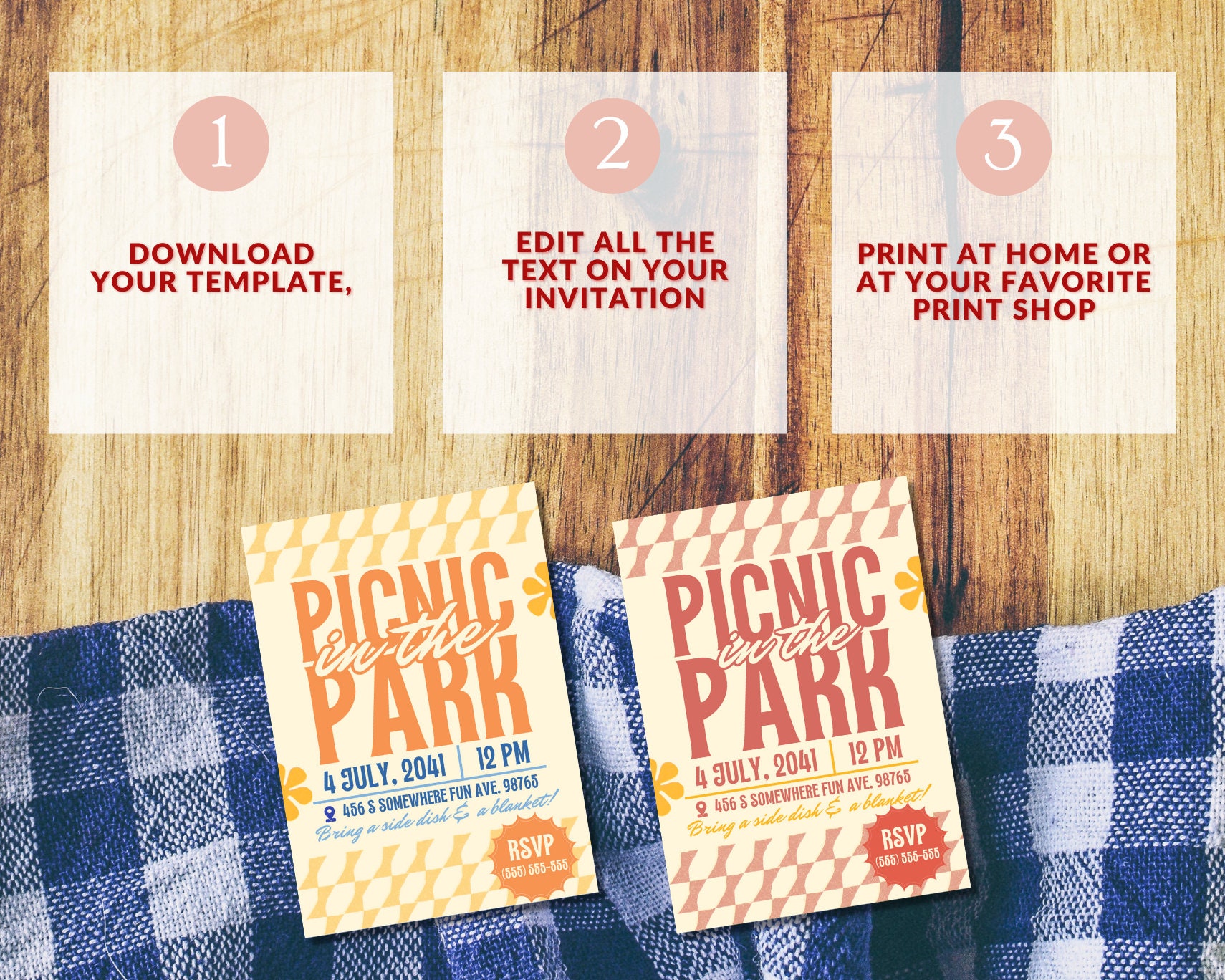 EDITABLE Neighborhood Block Party Invite, Bbq Picnic Summer Party ...
