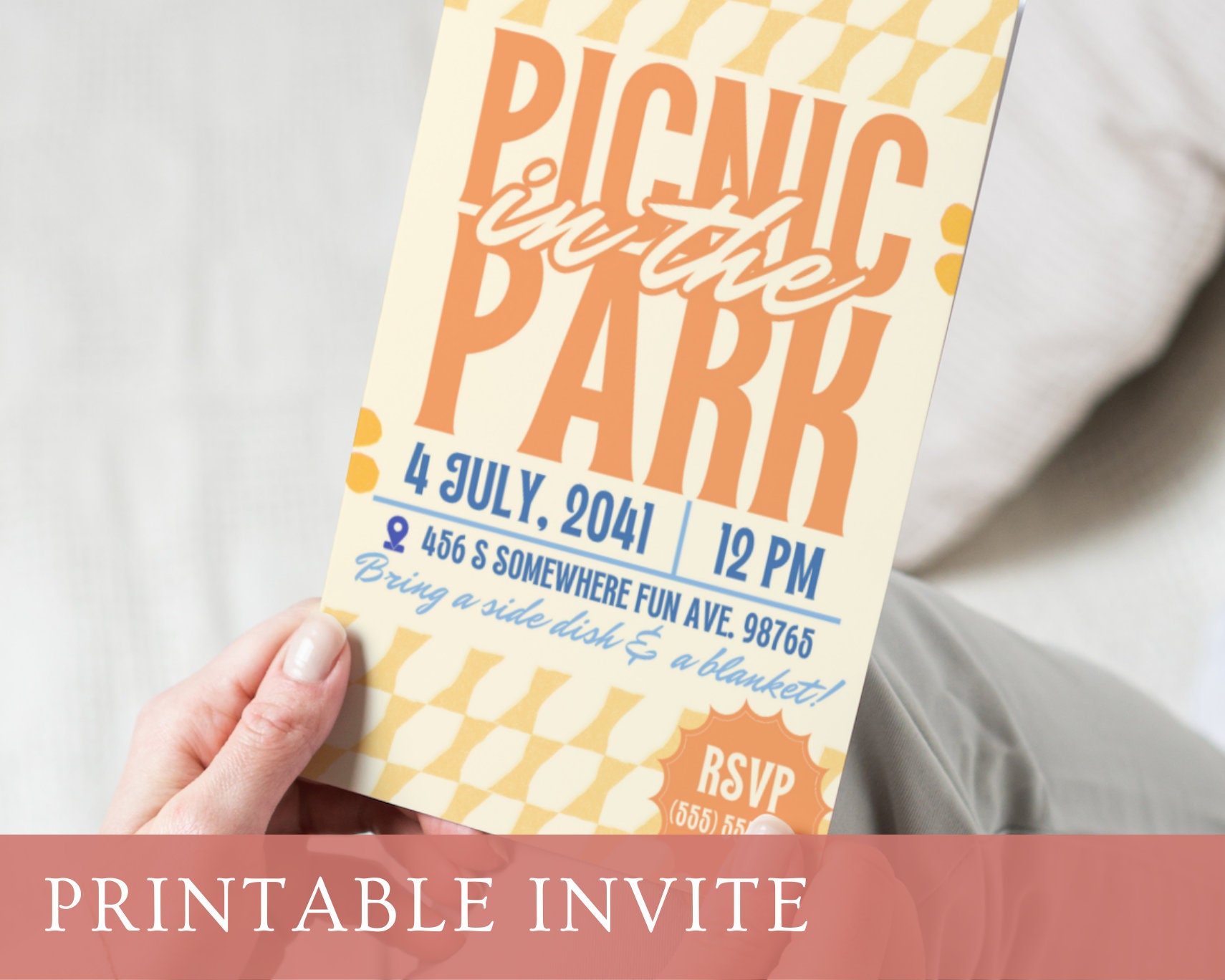 EDITABLE Neighborhood Block Party Invite, Bbq Picnic Summer Party ...