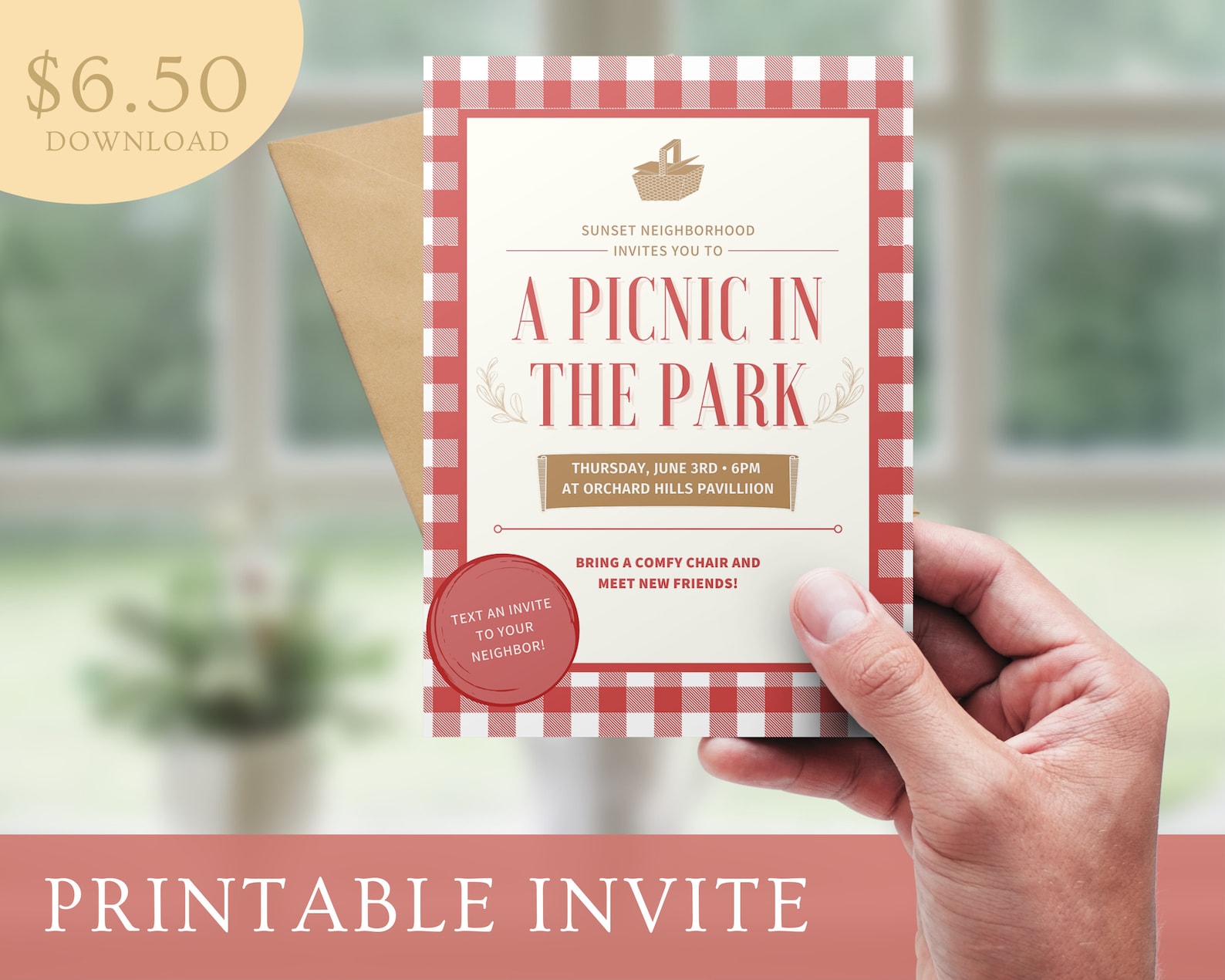 EDITABLE Neighborhood Block Party Invite, Bbq Picnic Summer Party ...