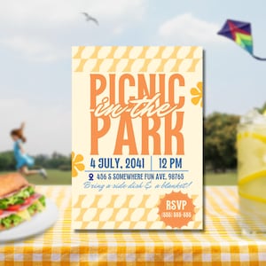 EDITABLE Neighborhood Block Party Invite, Bbq Picnic Summer Party ...
