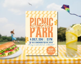 EDITABLE Neighborhood Block Party Invite, Bbq Picnic Summer Party ...