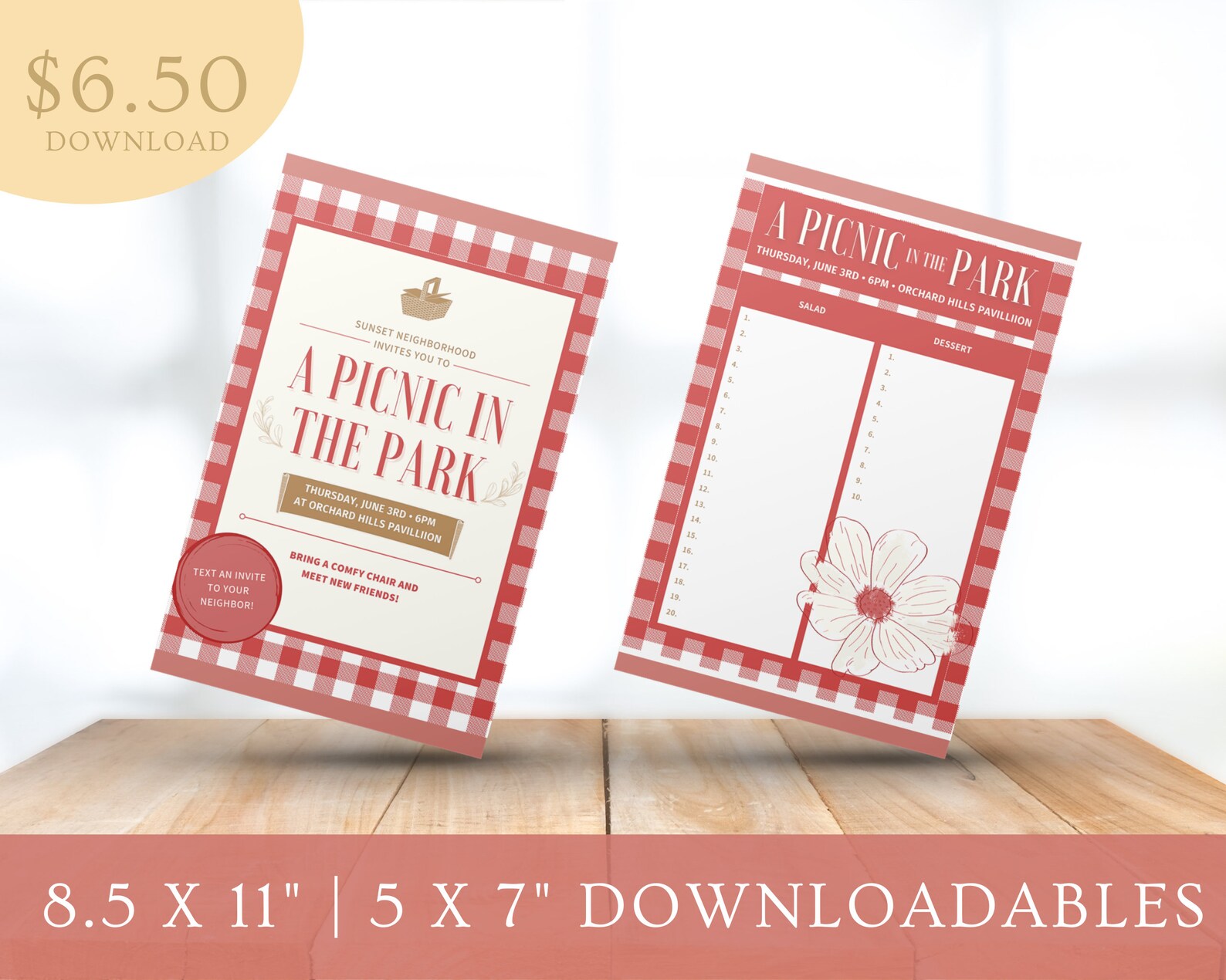 EDITABLE Neighborhood Block Party Invite, Bbq Picnic Summer Party ...