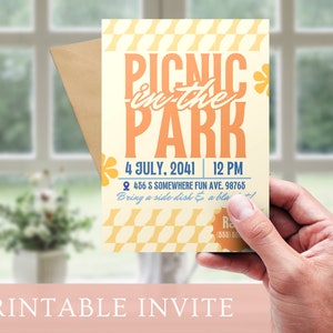 EDITABLE Neighborhood Block Party Invite, Bbq Picnic Summer Party ...