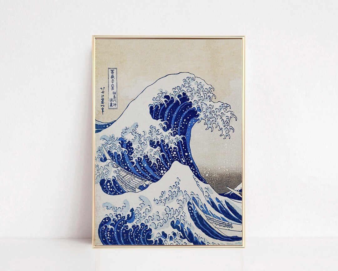 The Great Wave off Kanagawa Poster, Hokusai Print, Japanese Wall Art ...