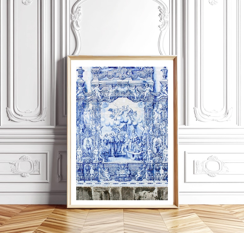 Blue Portuguese Tile Printable Art | Azulejo Photo From Porto ...