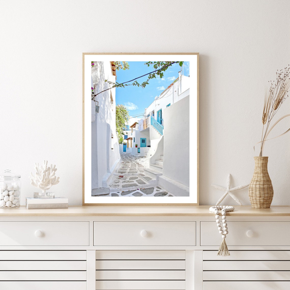 Athens Print Greece Wall Art House in Greece Minimal Wall - Etsy