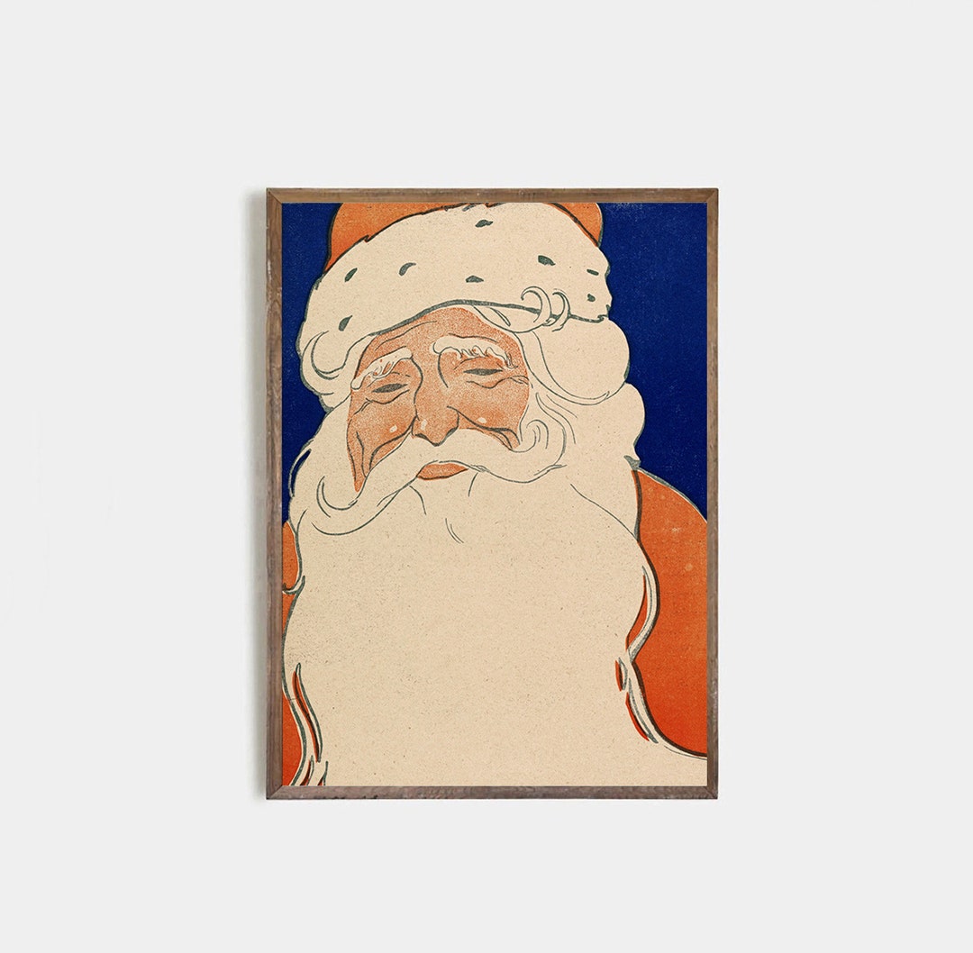 Printable Vintage Santa Vintage Santa Print Kitschy - Etsy