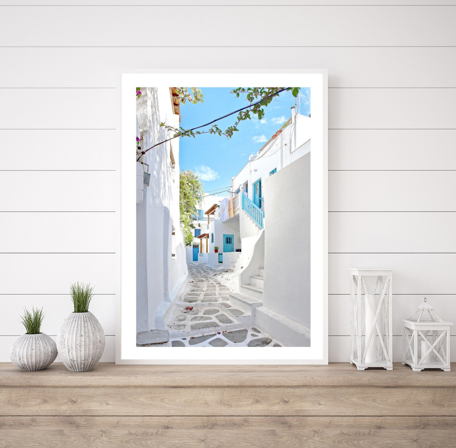 Athens Print, Greece Wall Art, House in Greece, Minimal Wall Decor ...
