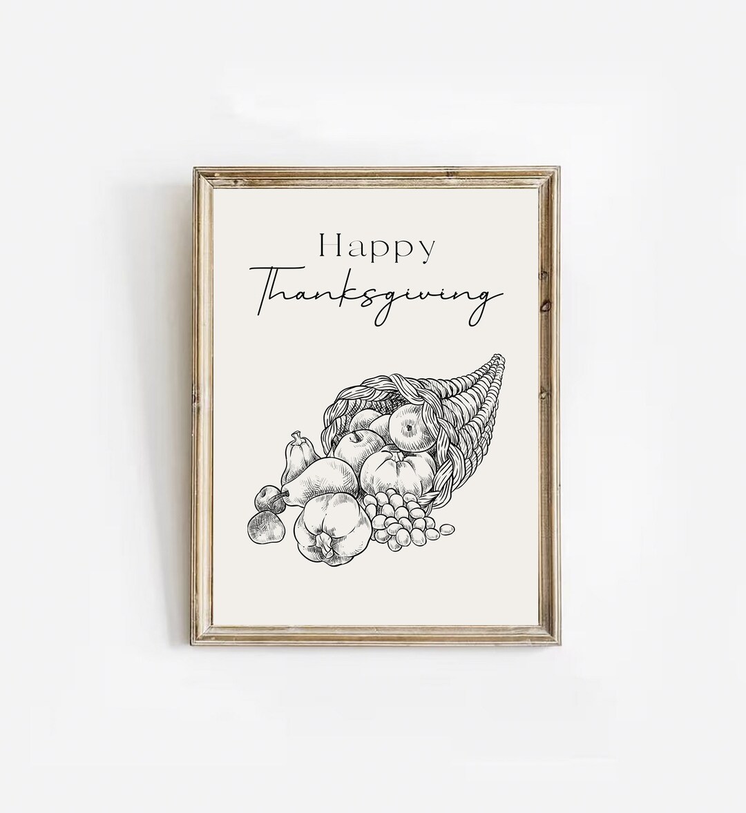 Minimalist Thanksgiving Printable Wall Art Thanksgiving Decor Autumn ...