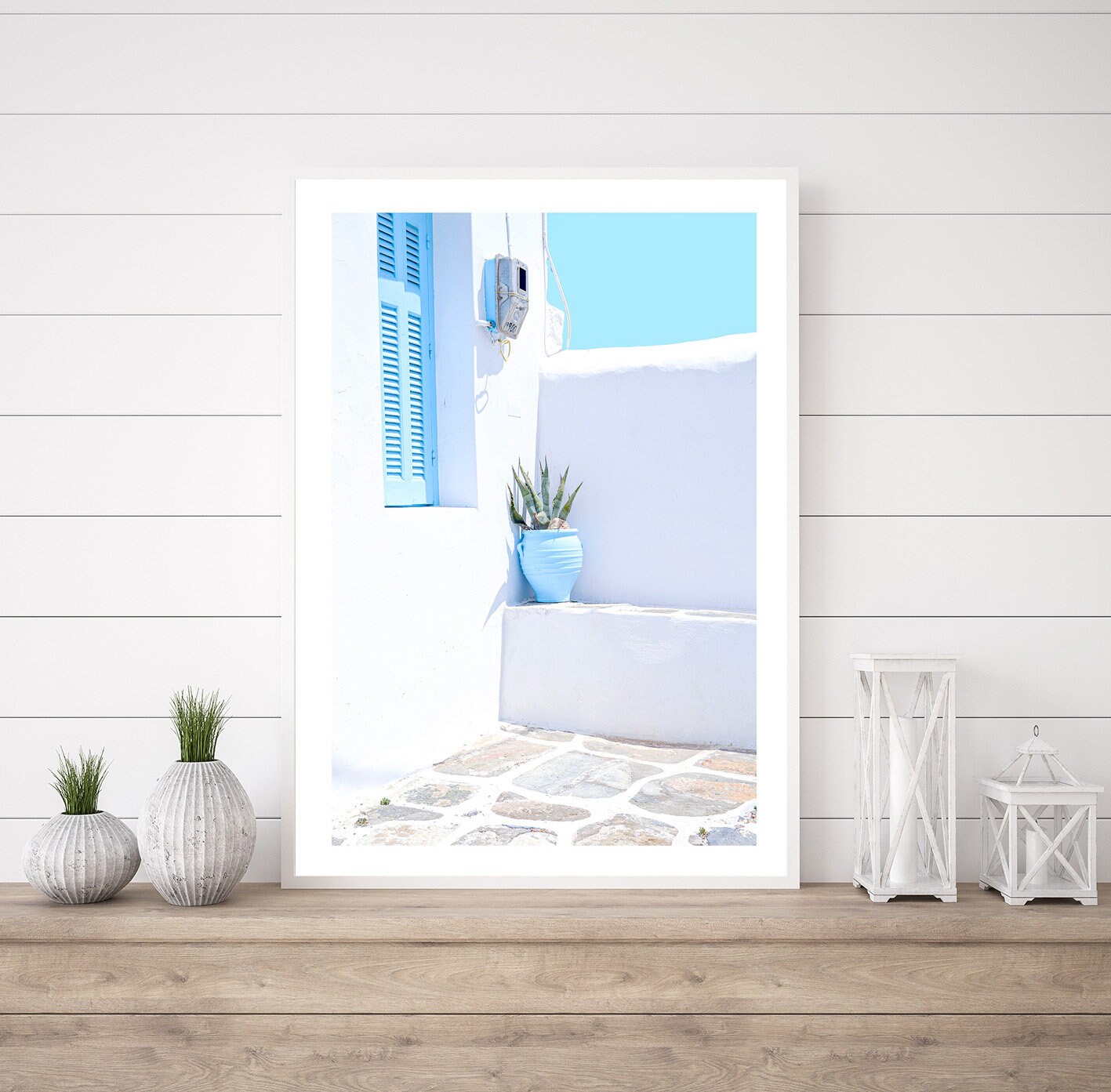 Athens Print Greece Wall Art House in Greece Minimal Wall - Etsy