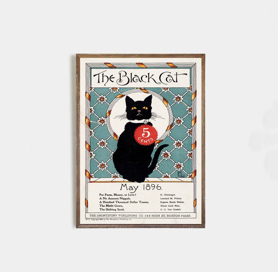 Art Deco Poster Retro Poster Show Poster Black Cat Poster Art Theater ...