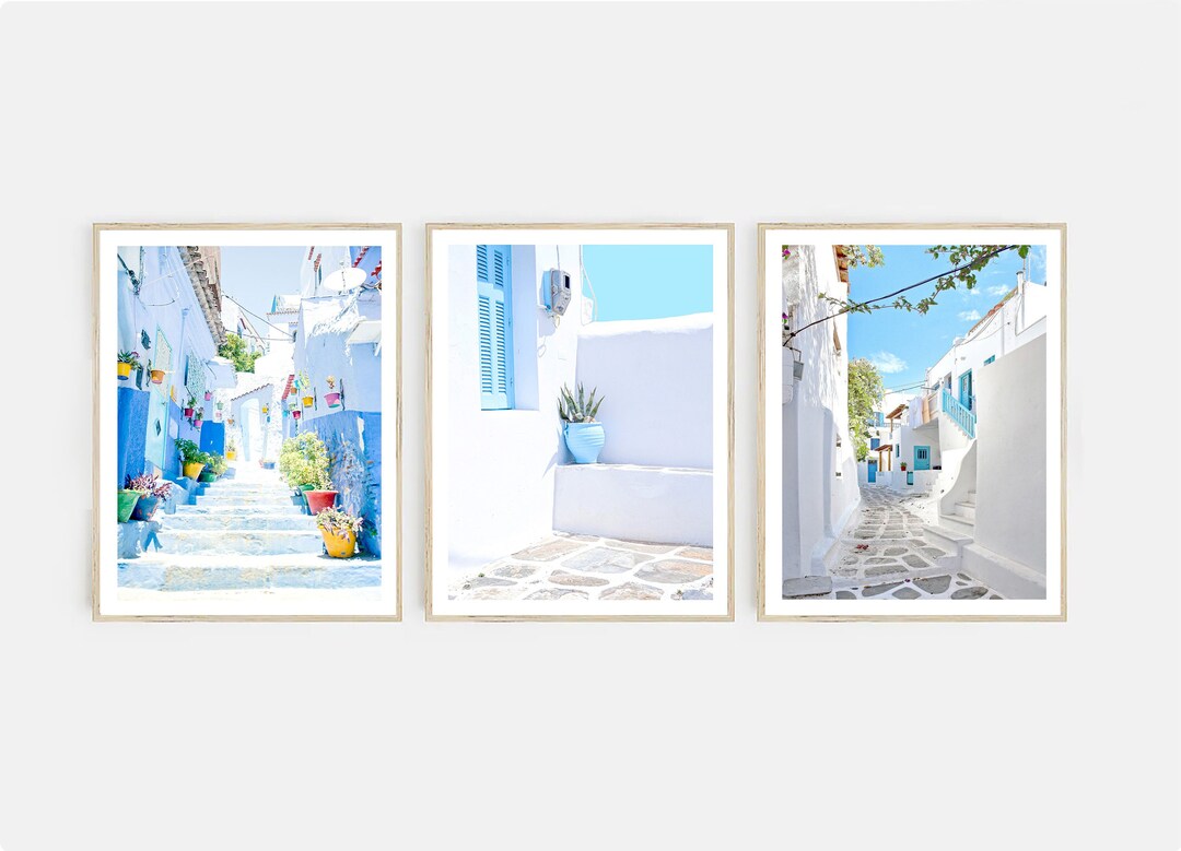 Athens Print, Greece Wall Art, House in Greece, Minimal Wall Decor ...